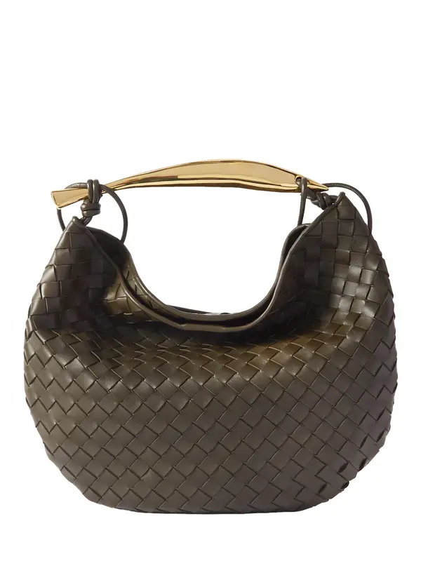 Bottega Veneta Sardine Intrecciato Leather Shoulder Bag - Green