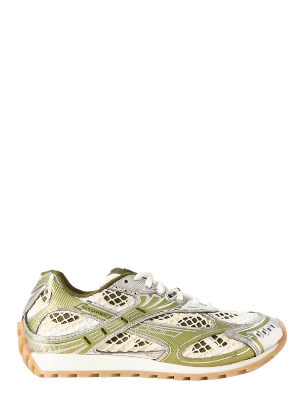 Bottega Veneta Orbit Metallic Sneakers - Off-white