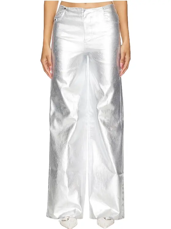 LOVERS AND FRIENDS Naomi Metallic Pant - Silver
