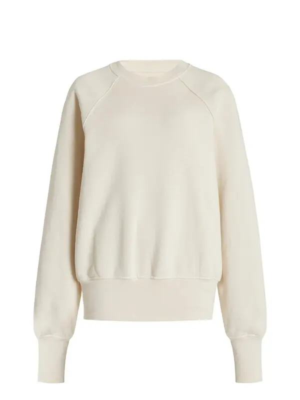 LES TIEN Classic Raglan-sleeve Cotton Sweatshirt - Ivory