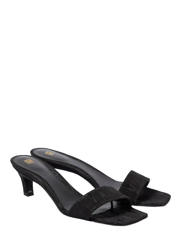 TOTEME Moiré Mules - Black