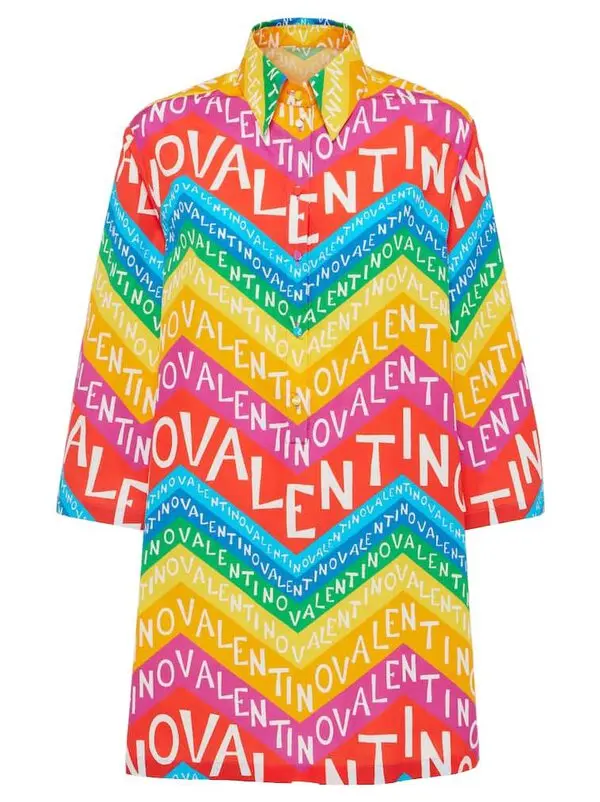 Valentino Garavani Logo Shirt Dress - Multicoloured