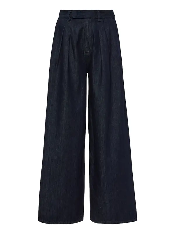 THE FRANKIE SHOP Nolan High-rise Wide-leg Jeans - Blue