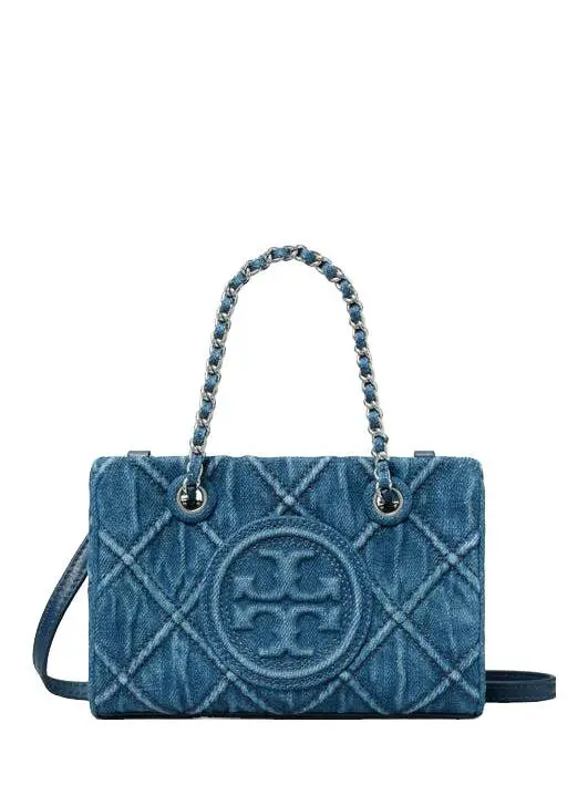 Tory Burch Mini Fleming Tote - Denim