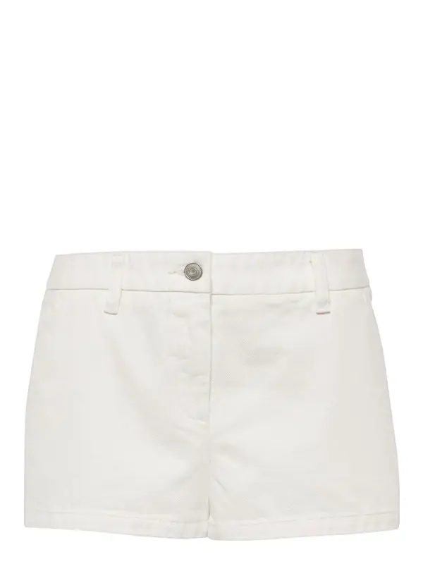 THE FRANKIE SHOP Kate Denim Shorts - White