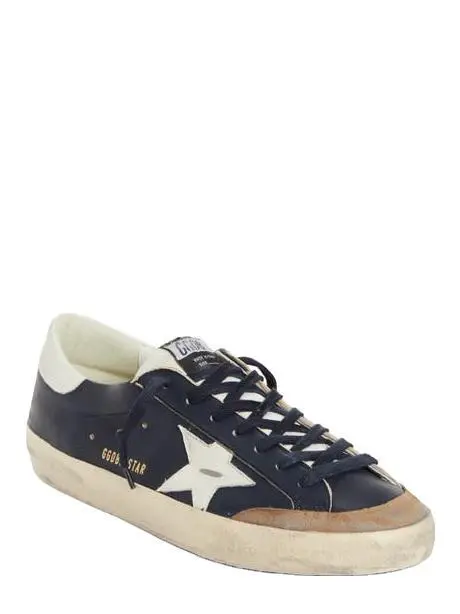 GOLDEN GOOSE Super-star Low-top Sneakers - Dark Blue/white/tabacco
