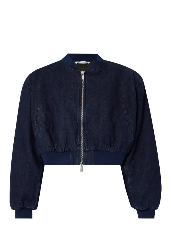 THE FRANKIE SHOP Micky Padded Denim Bomber - Blue