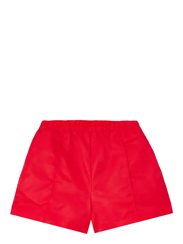 Staud Taurus Paneled Shell Shorts - Red