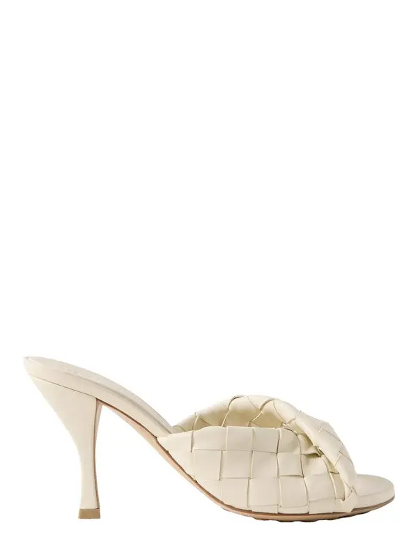 Bottega Veneta Twisted Intrecciato Leather Mules - Neutrals