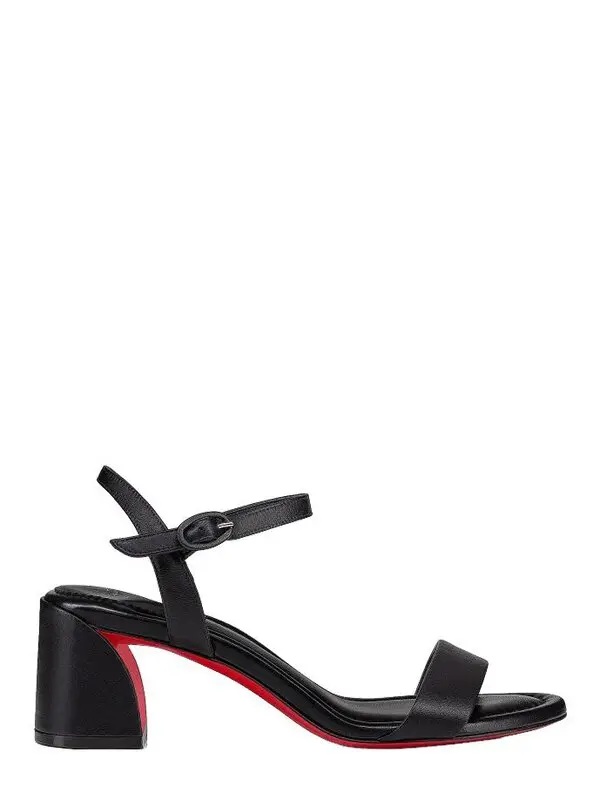 CHRISTIAN LOUBOUTIN Miss Jane 55mm Leather Sandals - Black
