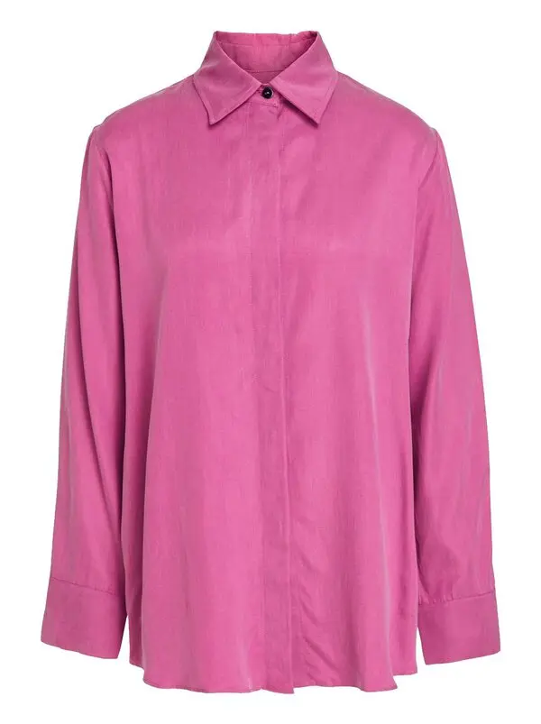 Casa Raki Laia Cupro Shirt - Magenta