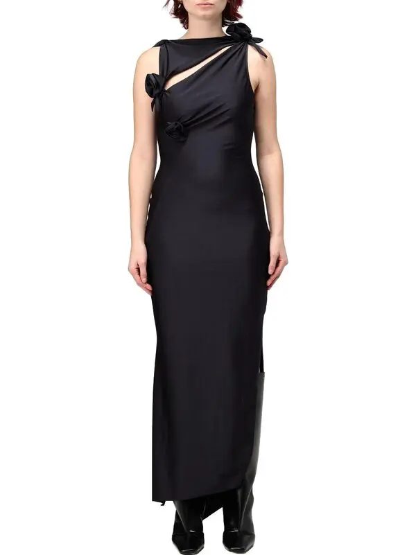 Coperni Asymmetrical Maxi Dress - Black