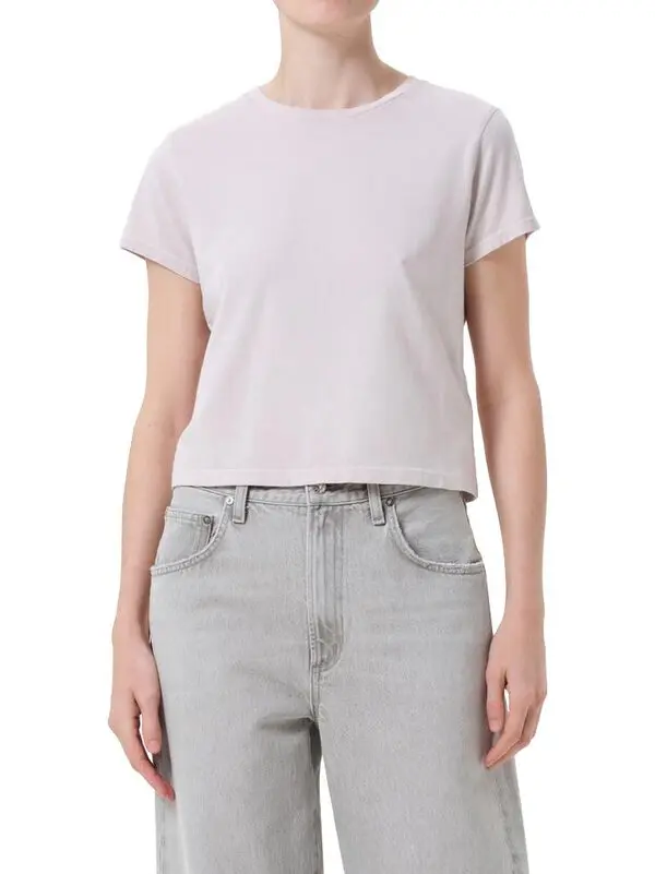 AGOLDE Adine Shrunken Supima® Cotton T-shirt - Rosewater Lilac