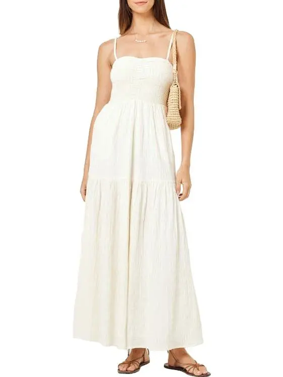 L*Space Mallorca Smocked Maxi Dress - Cream