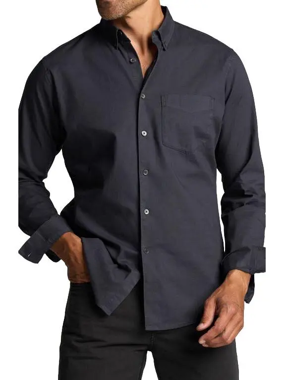 ROAN Henrick Cotton Oxford Button-down Shirt - Midnight