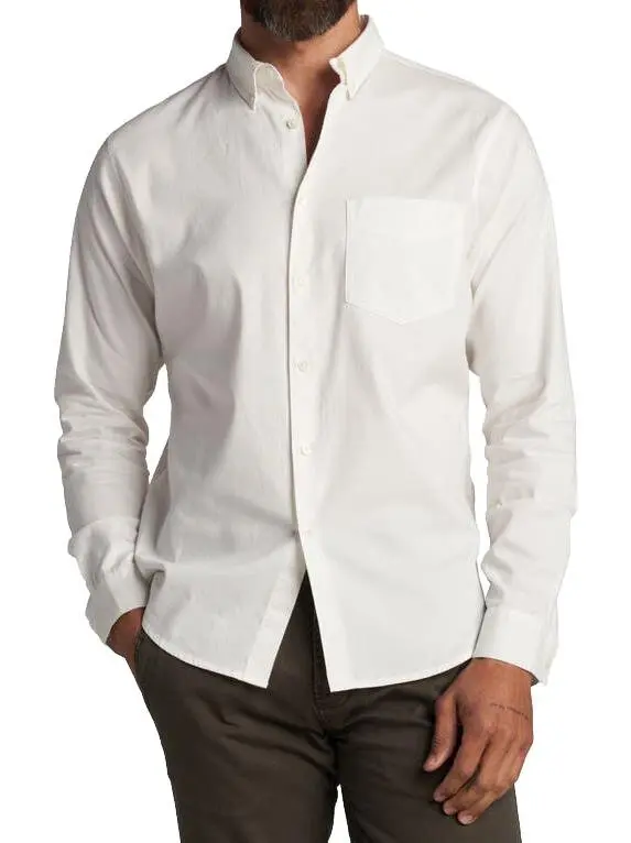 ROAN Henrick Cotton Oxford Button-down Shirt - White