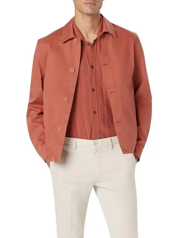 Bugatchi Button-up Twill Jacket - Sienna