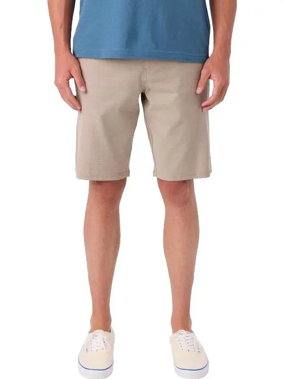 O'Neill Reserve Light Check Water Repellent Shorts - Dark Khaki