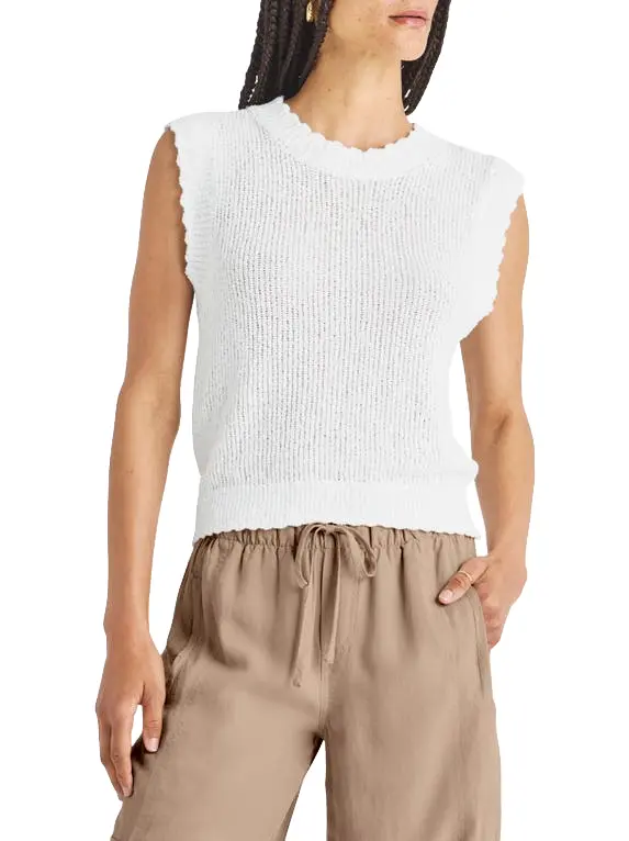 Splendid Morgan Sleeveless Sweater - White