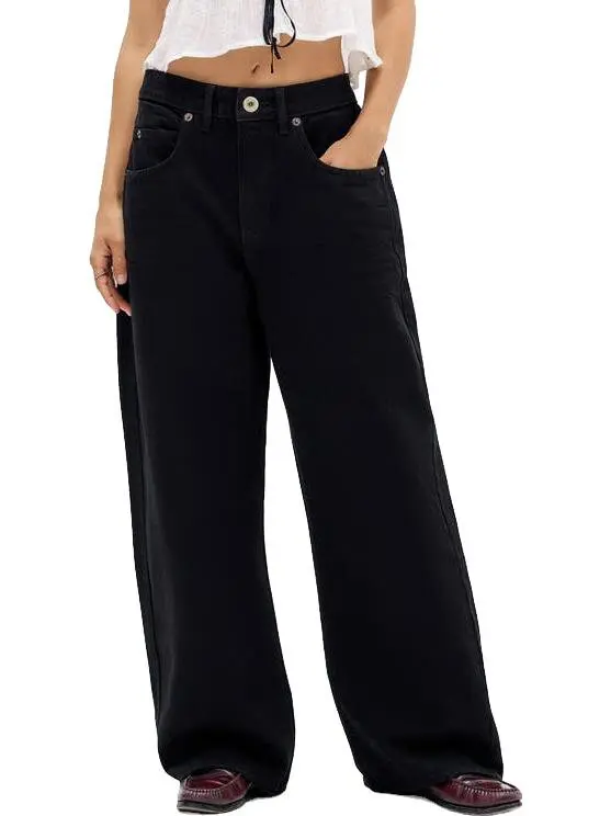 BDG URBAN OUTFITTERS Jaya Low-rise Wide-leg Jeans - Black