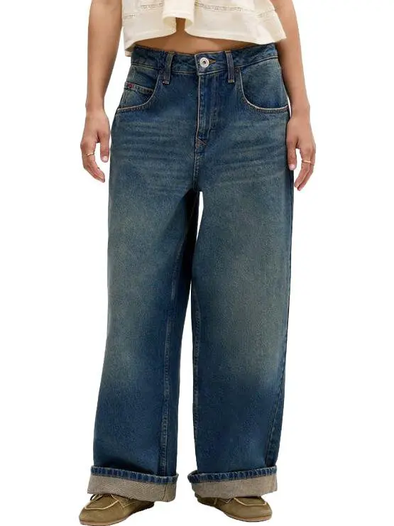BDG URBAN OUTFITTERS Jaya Low-rise Wide-leg Jeans - Tinted Blue