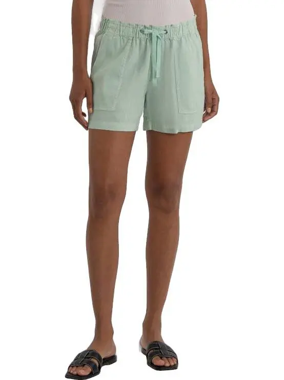 Kut From The Kloth Katana Drawstring Linen Blend Shorts - Seafoam Green