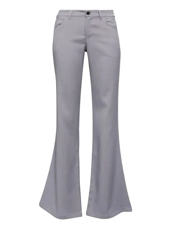 Marni Mid-rise Flared Wool Pants - Grey