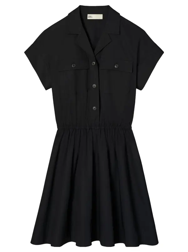 Tory Burch Belted Shirt Dress - Black