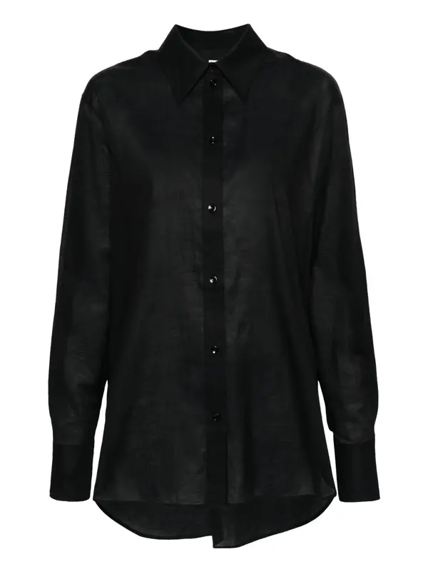 TOTEME Long-sleeves Buttoned Shirt - Black
