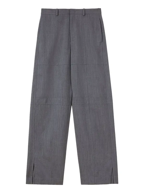JIL SANDER Wide-leg Wool Trousers - Grey