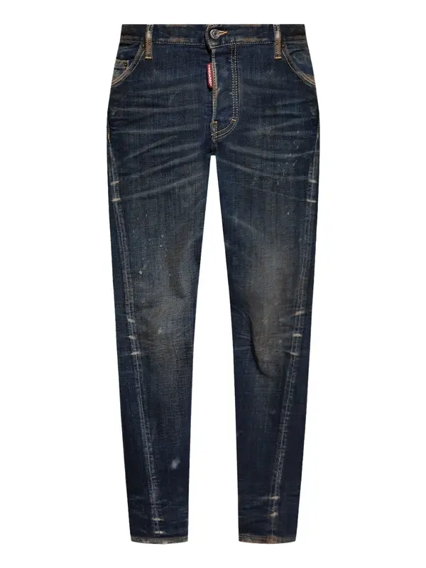 Dsquared2 Distressed Cotton Jeans - Blue