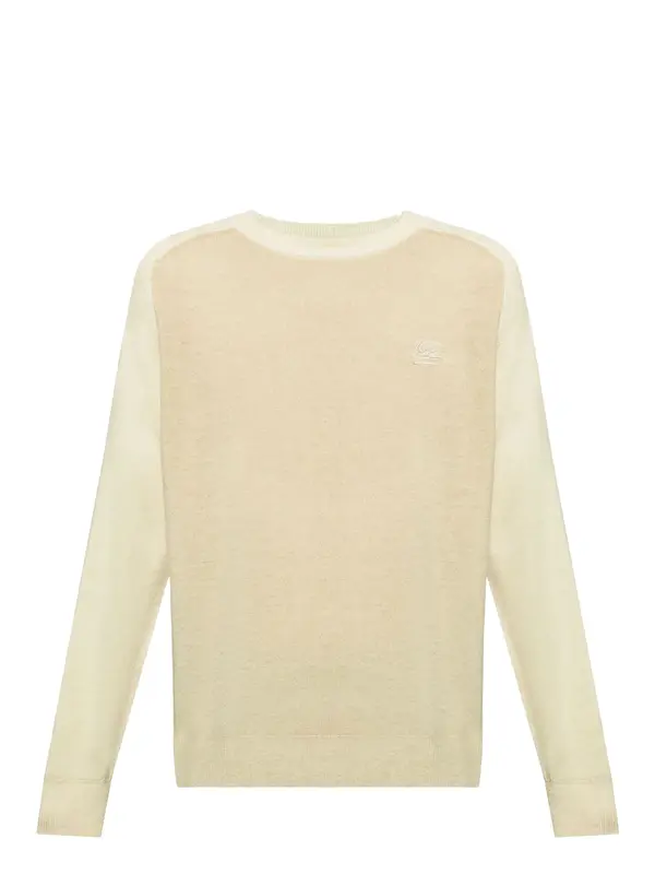 Etro Pegaso-embroidered Wool Jumper - Neutrals