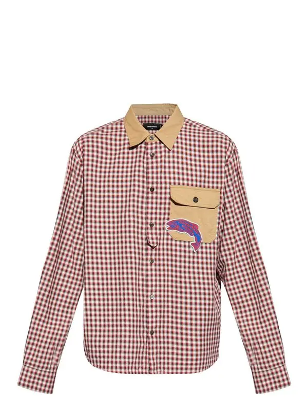 Dsquared2 Plaid-check Pattern Cotton Shirt - Red