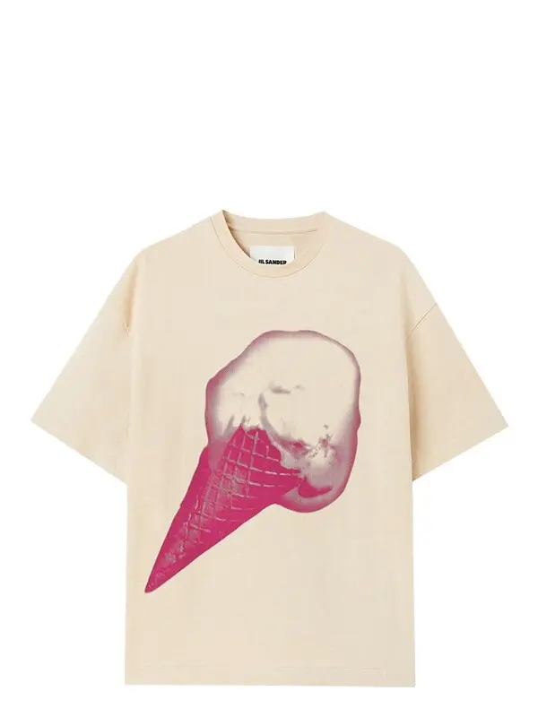 JIL SANDER Logo-print T-shirt - Neutrals