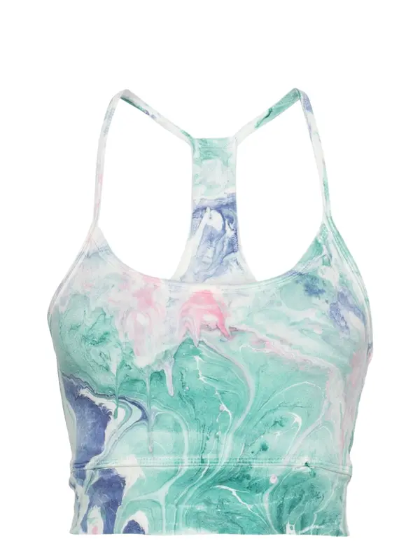 Electric & Rose Mia Marbled-pattern Sports Bra - Green