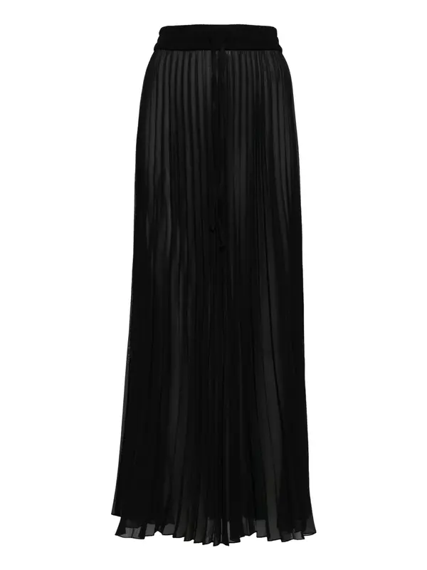PETER DO Sheer Pleated Maxi Skirt - Black