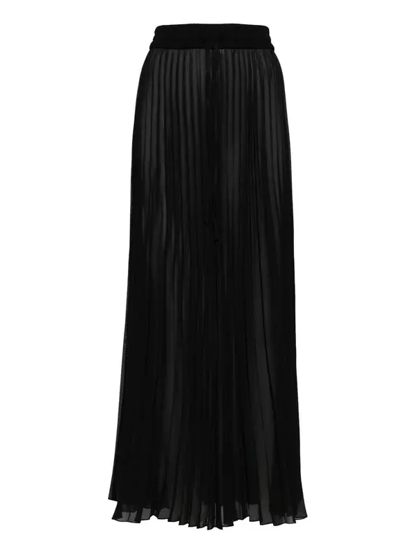 PETER DO Sheer Pleated Maxi Skirt - Black