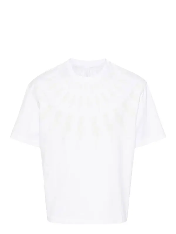 Neil Barrett Thunderbolt-print Cotton T-shirt - White
