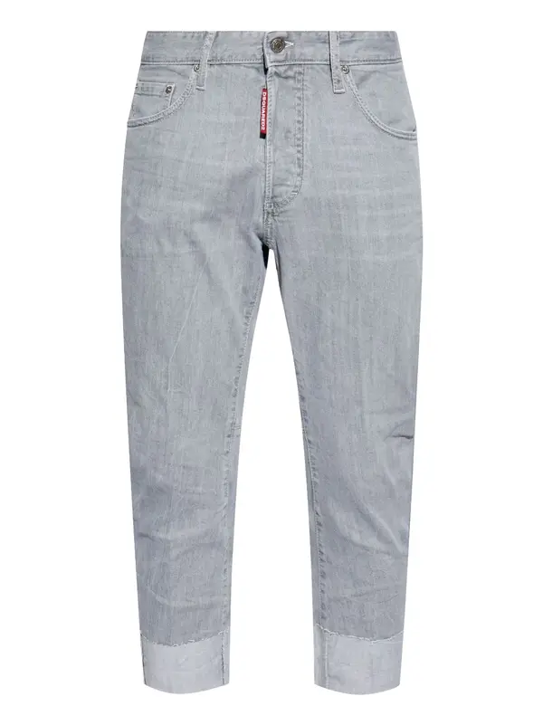 Dsquared2 Tidy Biker Cropped Jeans - Grey