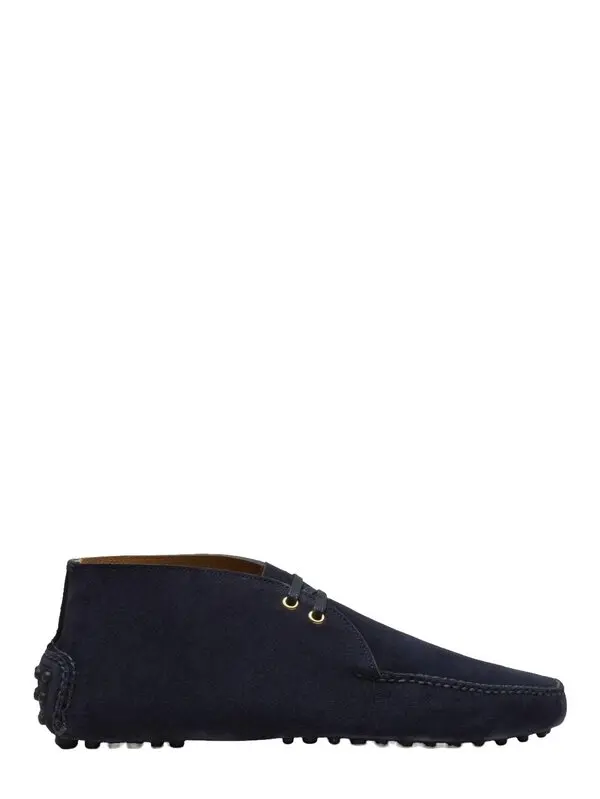 Car Shoe Suede Ankle Boots - Blue