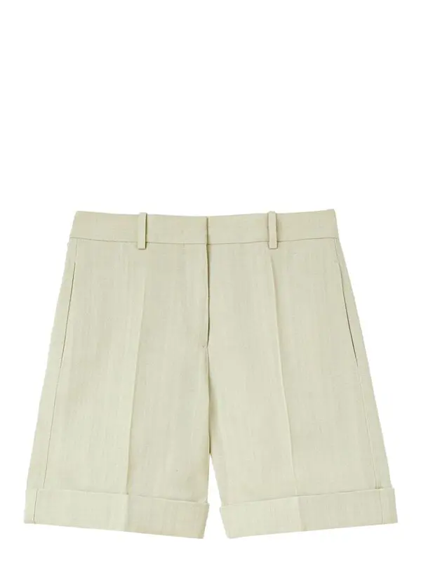 JIL SANDER Creased Tailored Shorts - Green