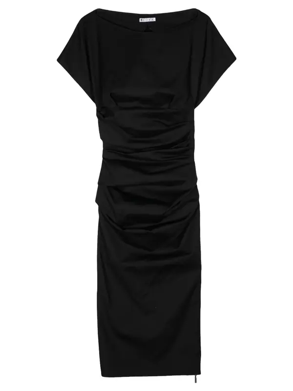 Maticevski Yuzu Ruched Midi Dress - Black