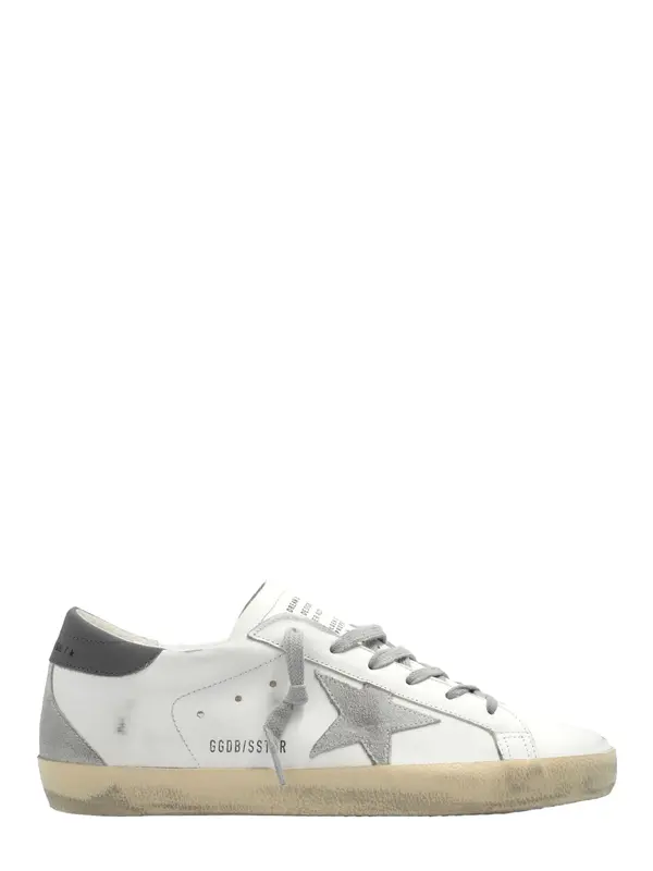 GOLDEN GOOSE Super-star Distressed Leather Sneakers - White