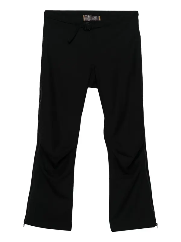 GR10K Belted Straight-leg Trousers - Black