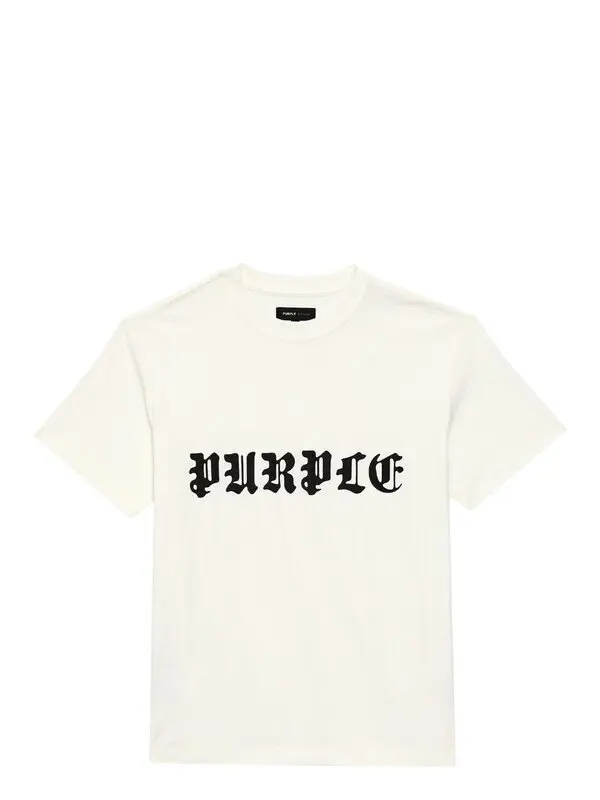 PURPLE BRAND Gothic Wordmark T-shirt - White