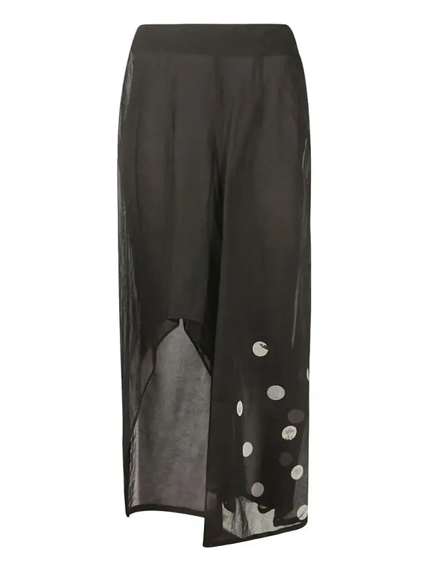 Yohji Yamamoto Asymmetric Midi Skirt - Black
