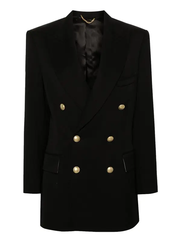 Victoria Beckham Peak-lapel Double-breasted Blazer - Black