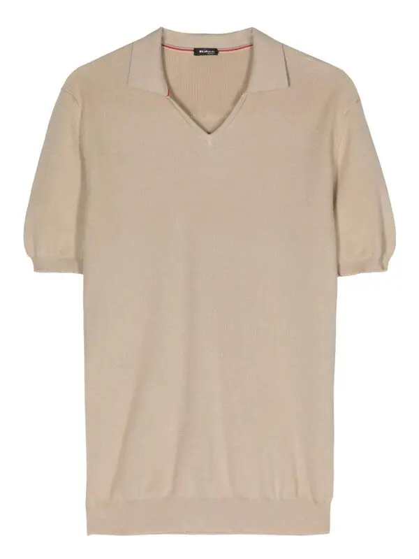 Kiton Fine-knit Cotton Polo Shirt - Neutrals