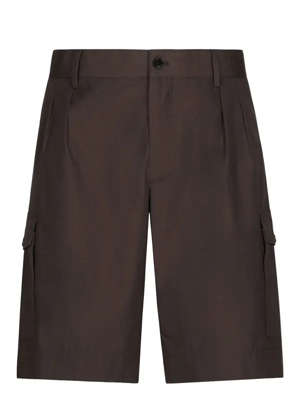 Dolce & Gabbana Straight-leg Cotton Cargo Shorts - Brown