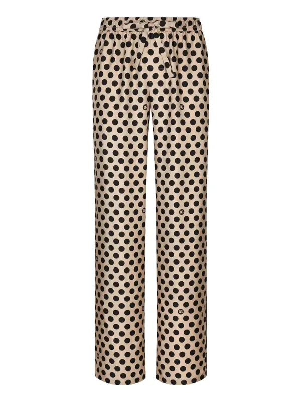 Dolce & Gabbana Polka Dot-print Trousers - Brown